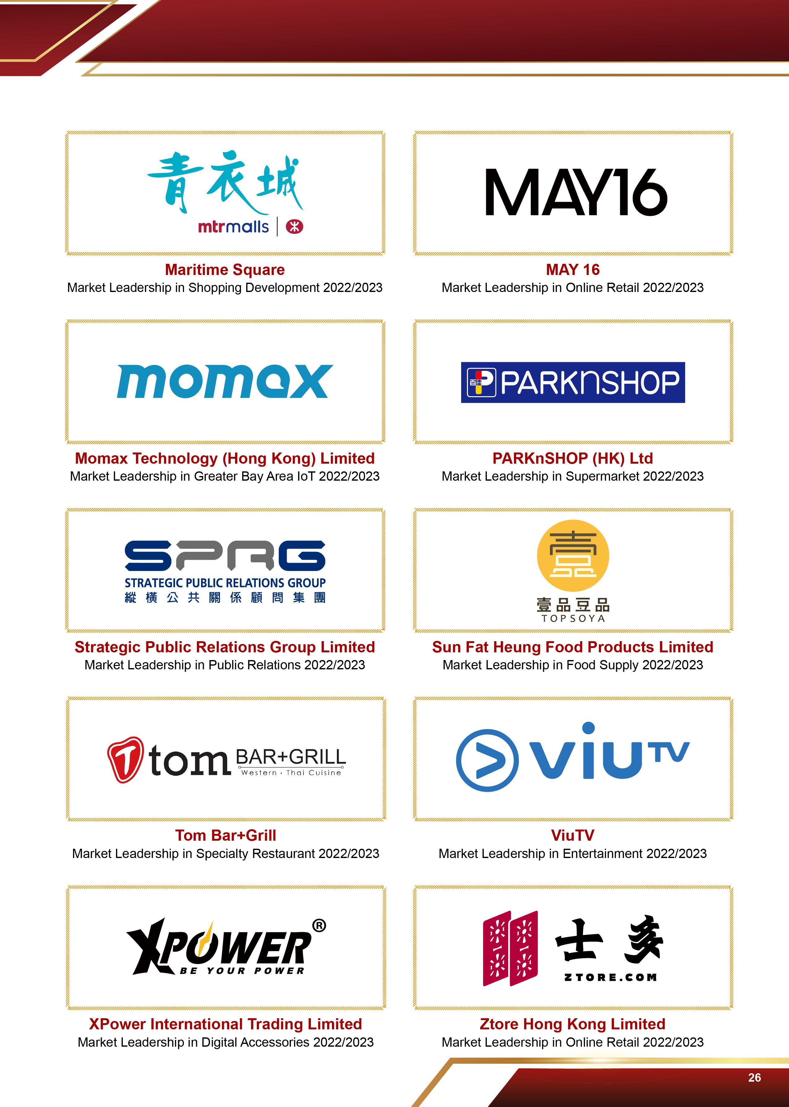 HKIM Market Leadership Award 2022-2023